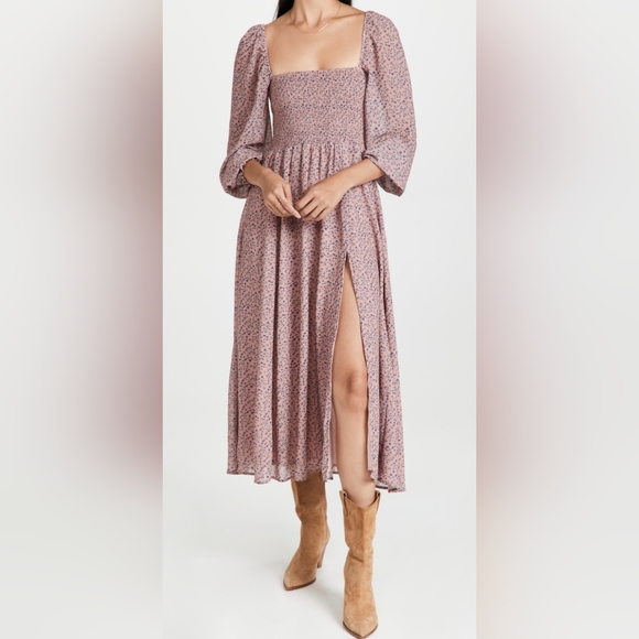 o.p.t | Dresses | Opt Classic Smocked Maxi Dress | Poshmark